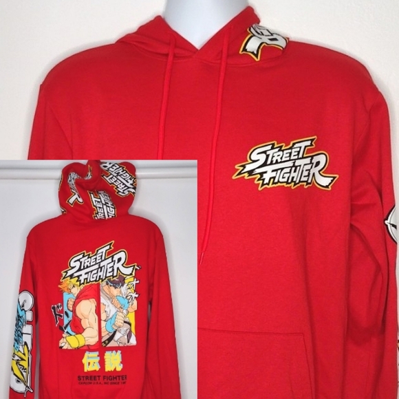 Capcom | Shirts | Capcom Ryu And Ken Street Fighter Big Graphics Hooded ...